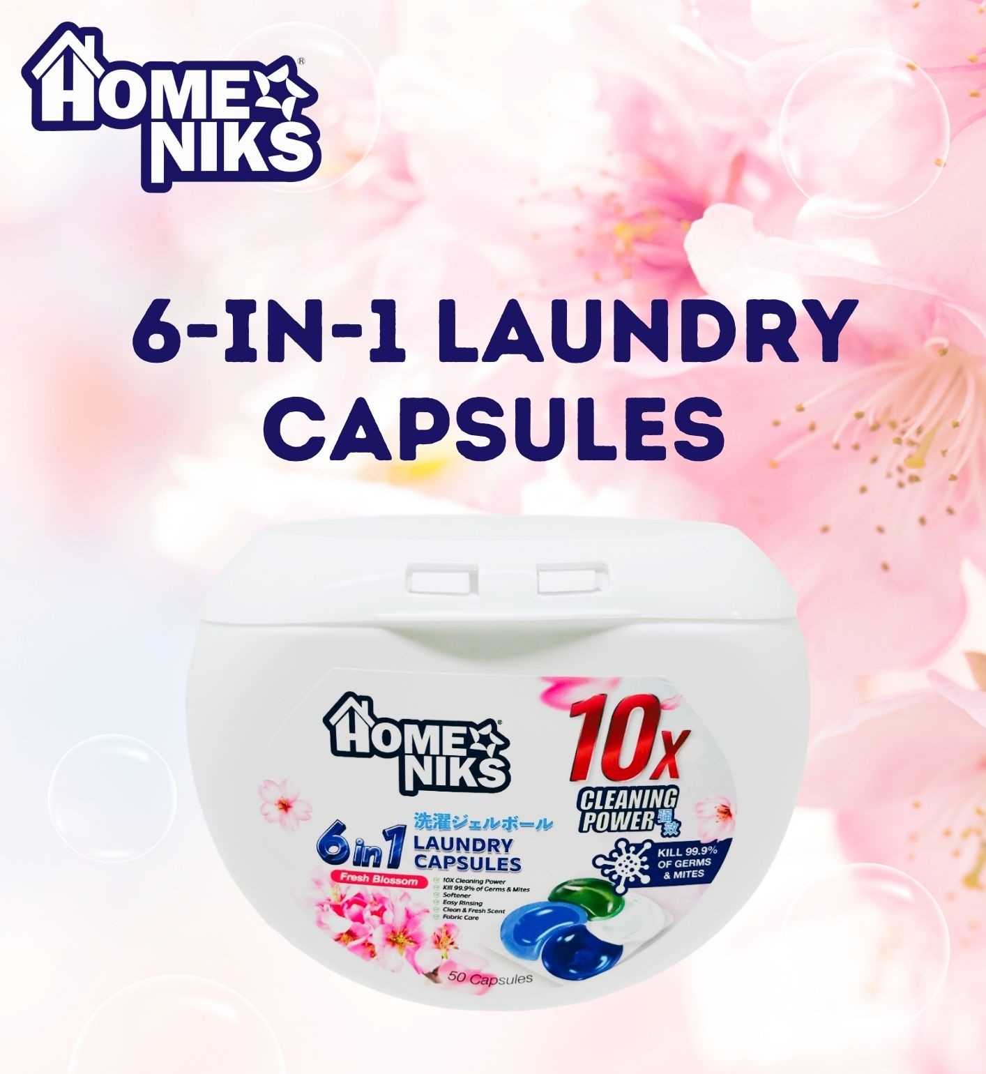 Conquer Laundry Day with HomeNiks 6-in-1 Laundry Capsules - Sheng Siong ...